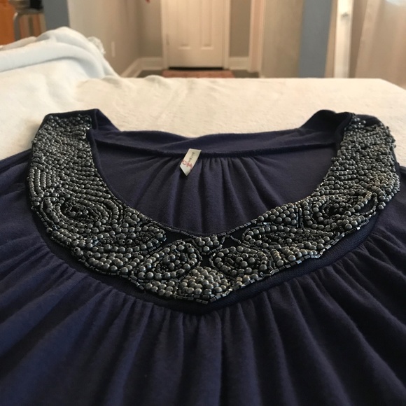 Olivia Moon | Tops | Beaded Vscoopneck Tank | Poshmark